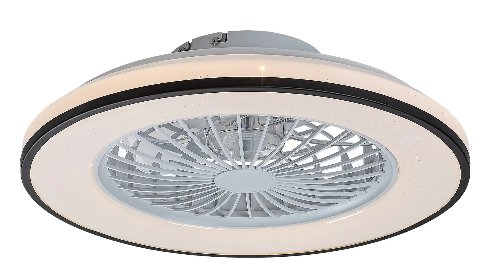 Rabalux Plafonjera sa ventilatorom Dalfon2, 48W, 48,5cm, 3000-6000K, Crno-bela