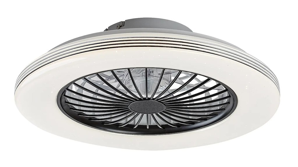 Rabalux Plafonjera sa ventilatorom Dalfon2, 48W, 48,5cm, 3000-6000K, Crno-bela