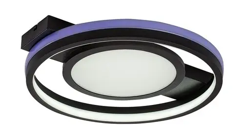 Rabalux Plafonjera Shirin, RGB, LED, Sa daljinskim, 40W, 3000-6500K, 43cm, Crno-bela