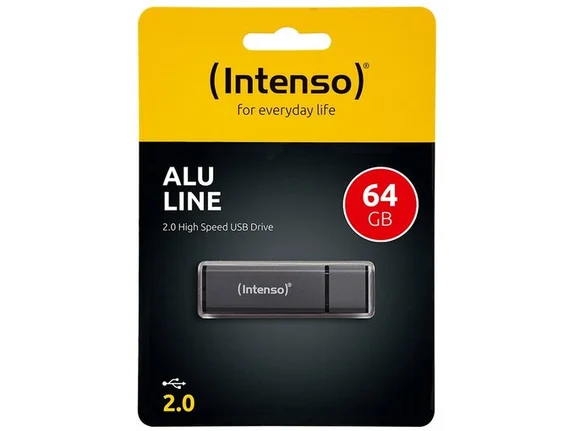 USB Flash drive INTENSO 64GB Hi-Speed USB 2.0 Alu Line Alu-a