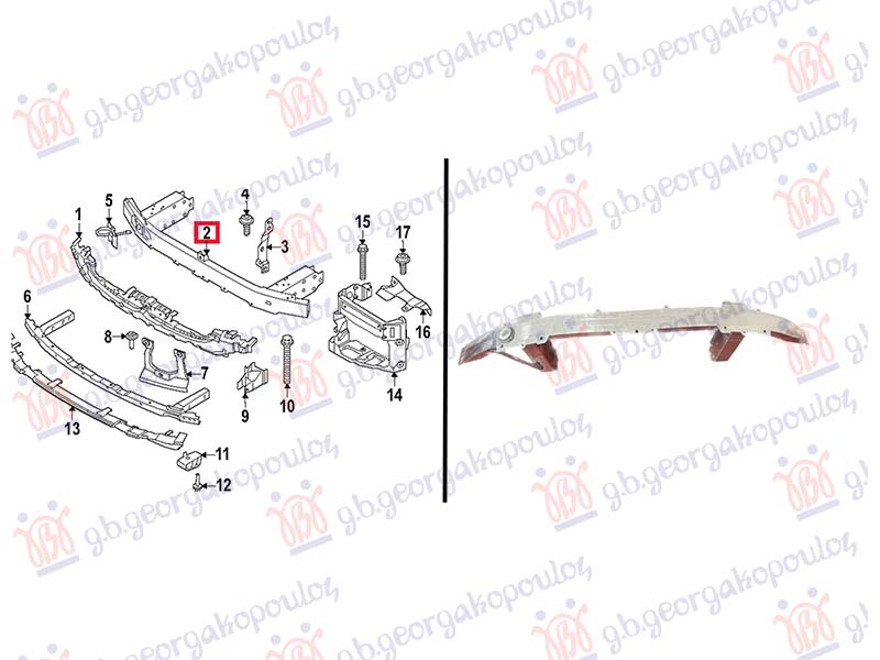 SINA PREDNJEG BRANIKA ALUMINIJUM BMW SERIES i7 (G70E) (2022-) (OEM: 51119852844)