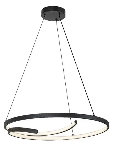 Rabalux Visilica Niloo, LED, 40W, 4000K, ⌀55cm, Crna