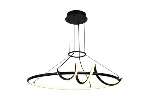 Rabalux Visilica Menazi, Sa daljinskim, LED, 46W, CCT, ⌀64cm, Crna