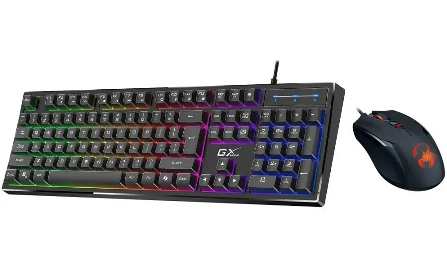 Genius Tastatura i miš Scorpion KM-GX6 Gaming RGB USB US, Crna