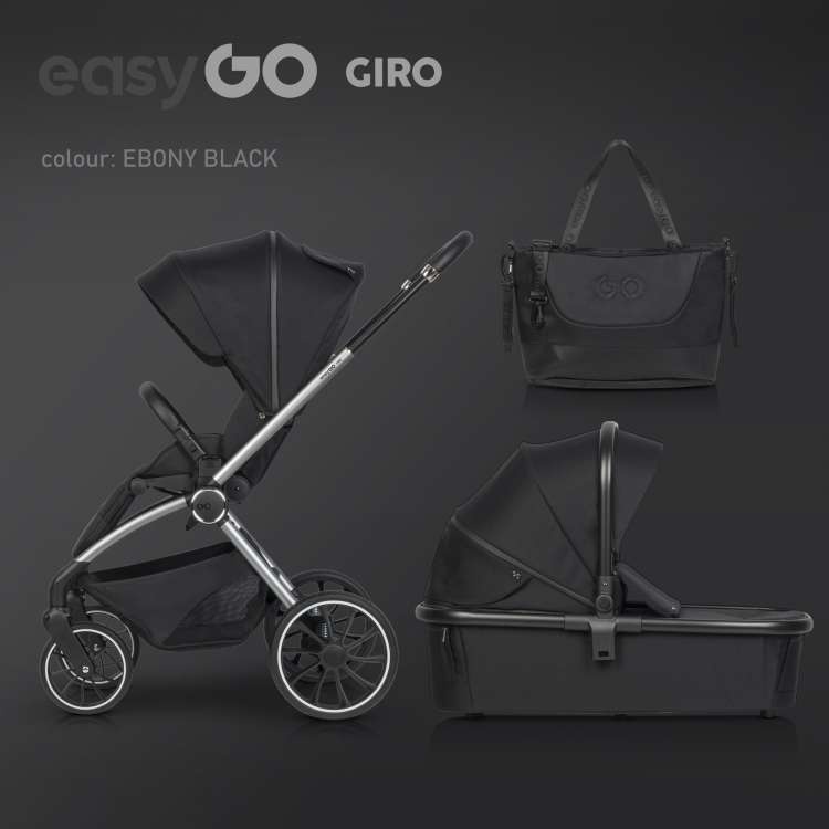 EURO CART EASY GO GIRO 2U1 KOLICA ZA BEBE EBONY BLACK W/EA/GIRO/EBID: EK000785881