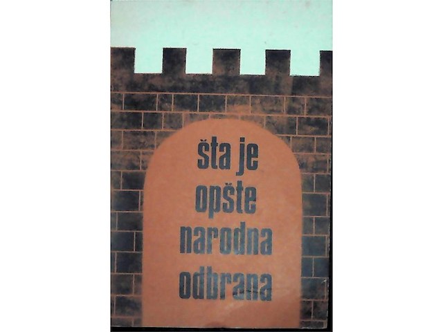 Šta je opštenarodna odbrana ➡️ nova knjiga