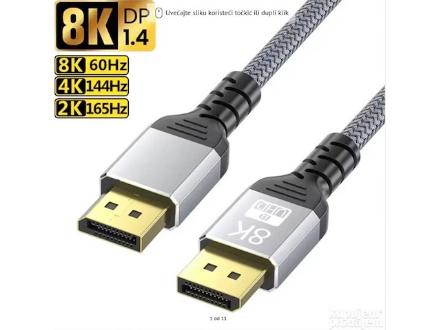 8K Displayport kabel DP1.4 144Hz 165Hz Video Audio kabe