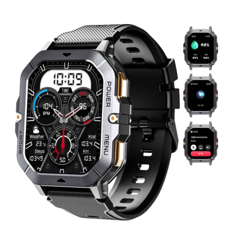 Oukitel BT101 crn Smart Watch Military 410mAh/Heart rate/SpO2/Blood Pressure/Accelerometer