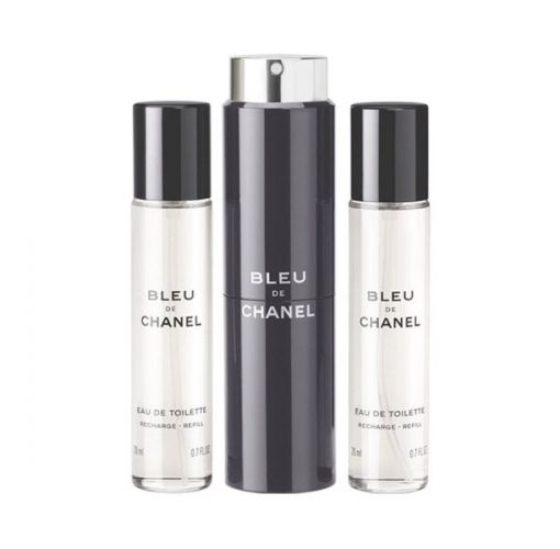 Chanel Bleu De Chanel M edt 3x20ml (refills + purse) Twist and Spray