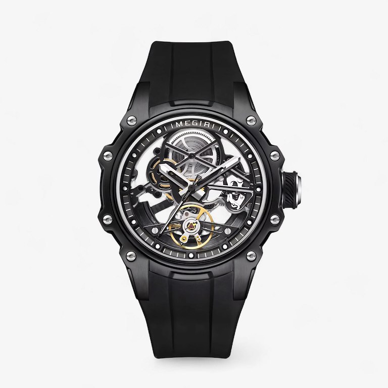 Muški Skeleton Sat Megir MN2243 - Black