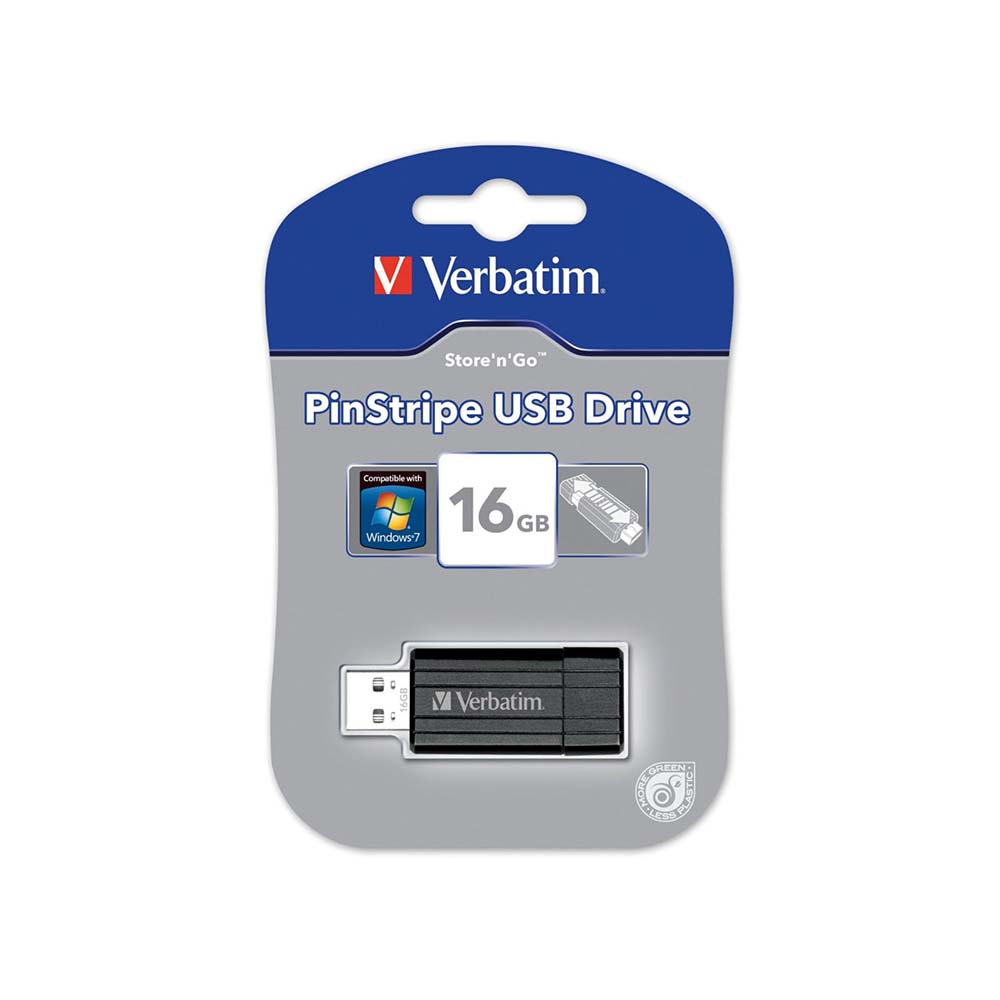 Verbatim PinStripe 16GB USB 2.0 Flash Drive