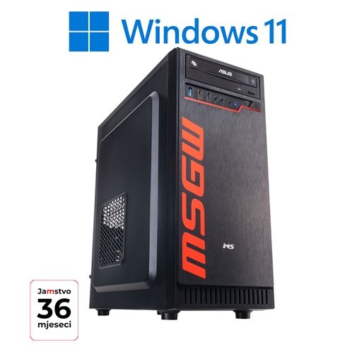 MSGW BASIC i3 i101 12100/8GB DDR4/SSD 500GB / 500W / Win 11 Home