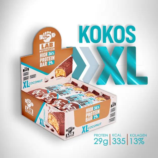 XL - Visokoproteinski bar - Kokos - BOX - 12kom X 80g