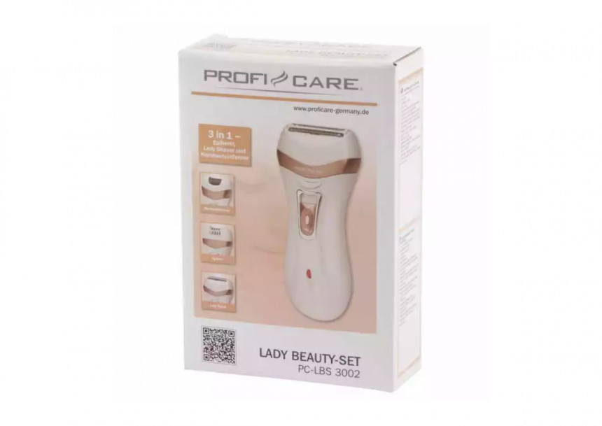 Set za negu PROFI CARE - PC-LBS 3002 3 u 1 epilator, brijač i turpija za pete