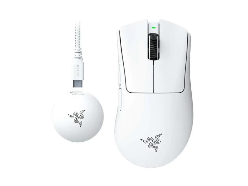 RAZER RAZER DEATHADDER V4 PRO – WIRELESS ESPORTS GAMING MOUSE – WHITE EDITION – EU PACKAGING