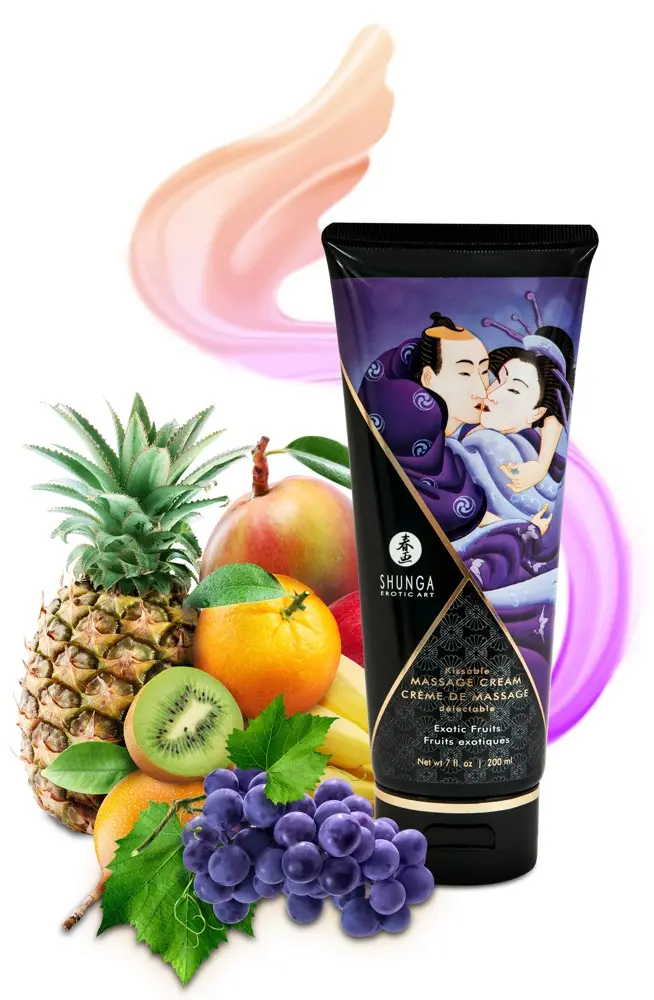 Shunga Kissable Masažna krema, Aroma Egzotično voće, 200ml