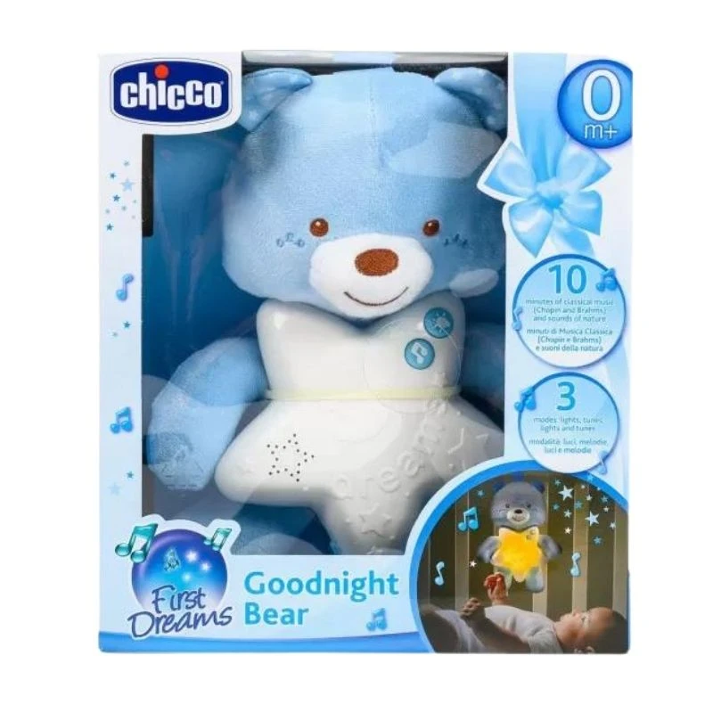 Chicco Toys igračka za bebe Goodnight Meda Plava, 0m+