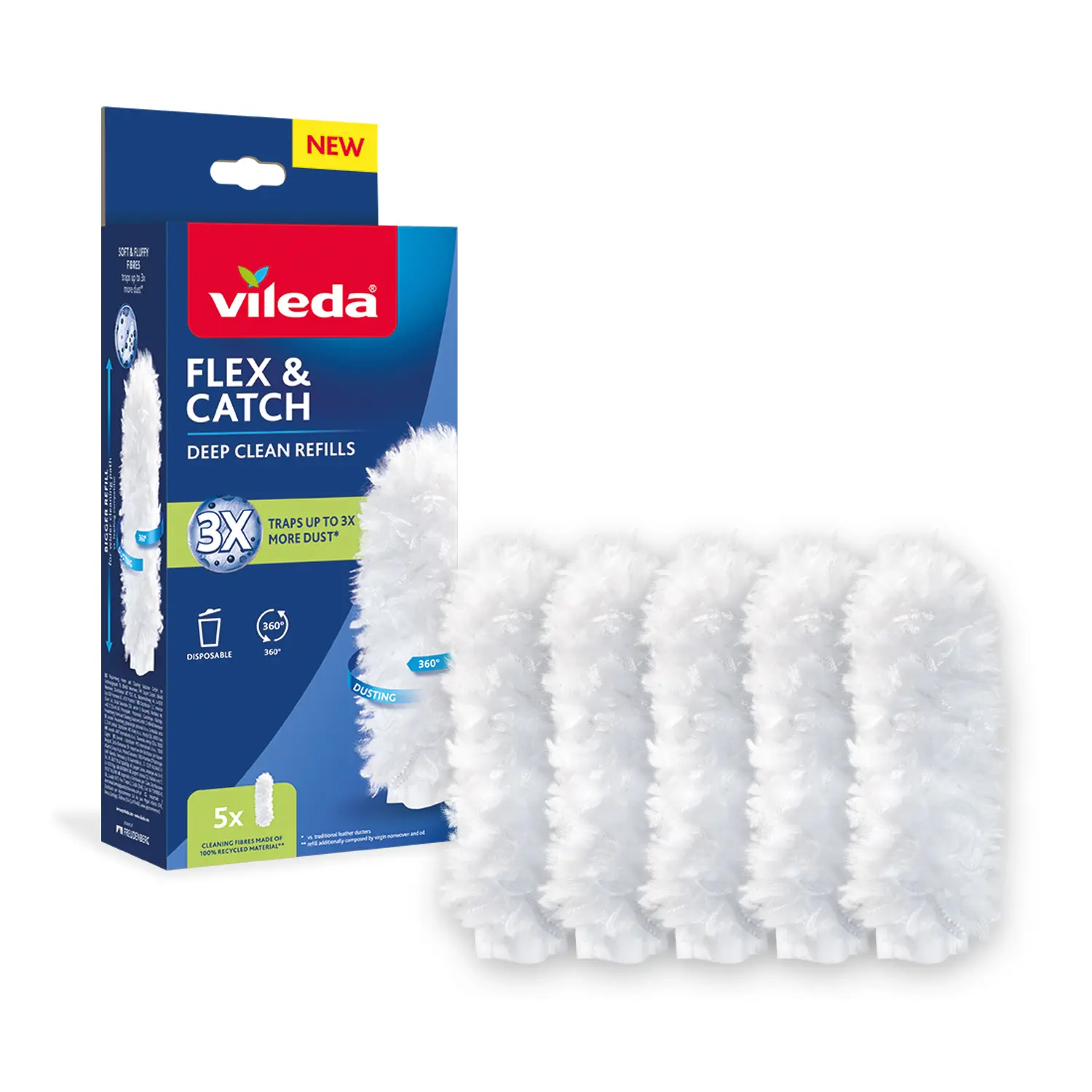 Vileda Zamenska glava za praško Flex and Catch refill, 5 komada