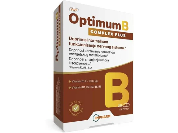 Inpharm Optimum B Complex Plus kompleks B vitamina - 30 kapsula