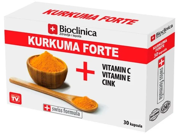 Bioclinica Kurkuma Forte za jake kosti i zglobove - 30 kapsula