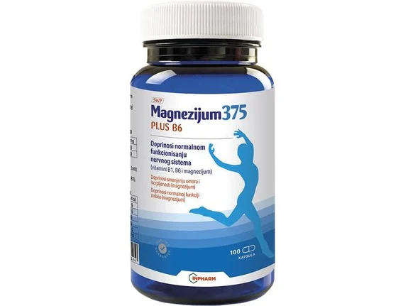 Inpharm Magnezijum 375 Plus B6 magnezijum - 100 kapsula
