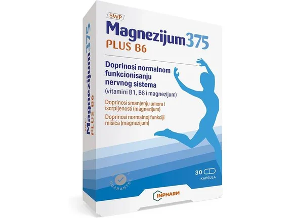 Inpharm Magnezijum 375 Plus B6 magnezijum - 30 kapsula