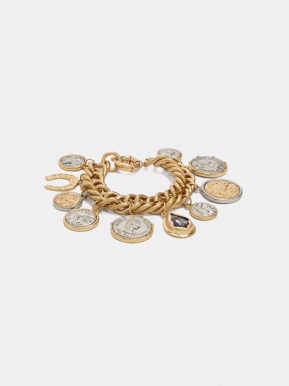 BICOLOR BRACELET WITH COINS