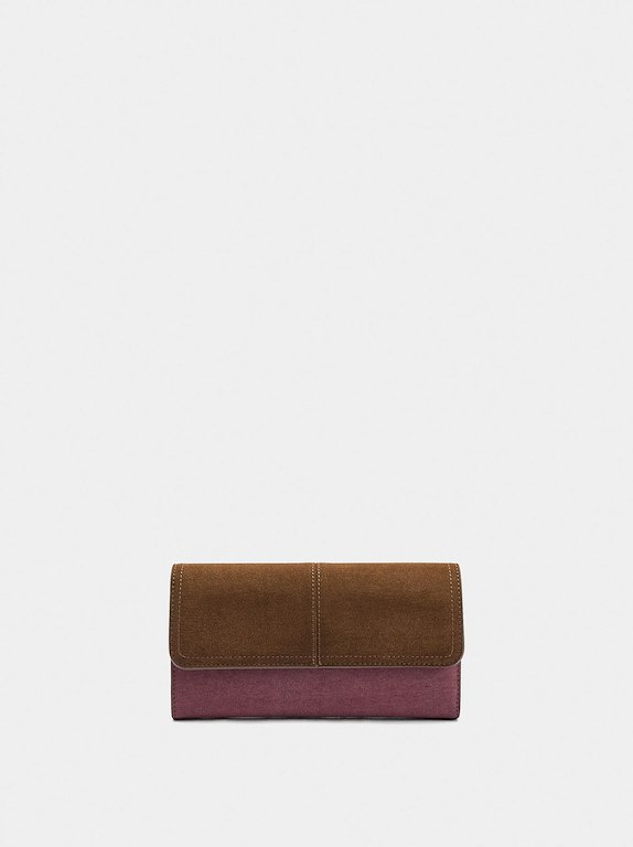 LEATHER-EFFECT WALLET WITH FLAP