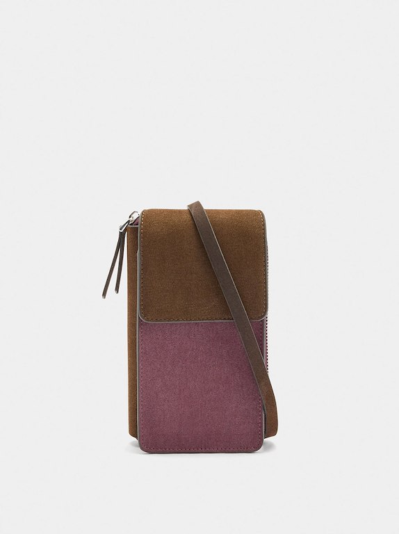 MOBILE PHONE BAG WITH LEATHER-EFFECT