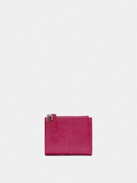 PLAIN WALLET WITH CRACKED EFFECT S