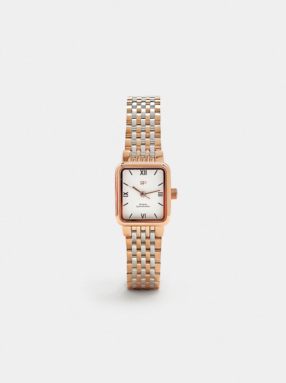 SQUARE WATCH WITH A STAINLESS STEEL BRACELET