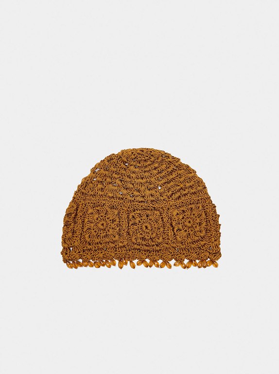 MACRAMÉ CAP WITH BEADS
