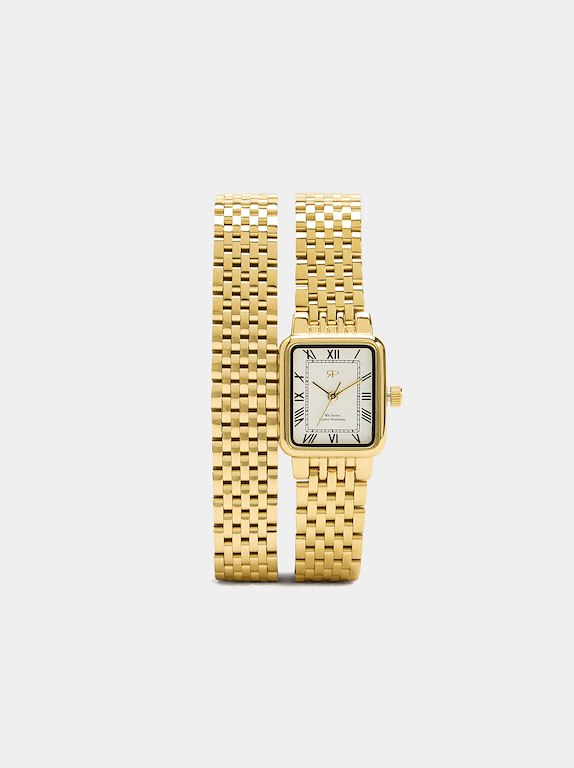 SQUARE WATCH SET WITH STAINLESS STEEL BRACELET