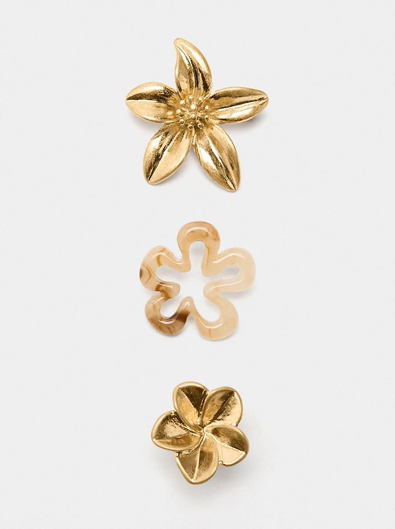 SET OF FLOWER BROOCH