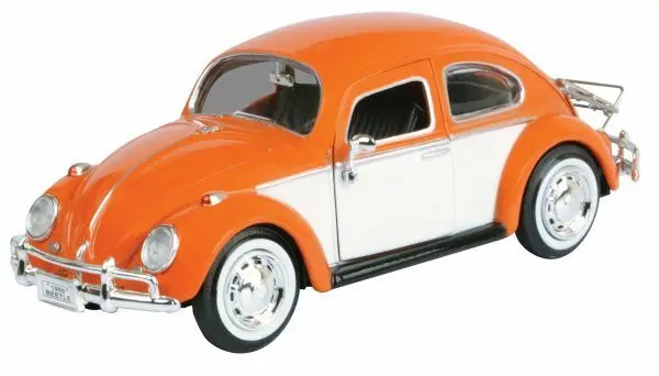 Motor Max Metalni model automobila Volkswagen Classic Beetle 1966, 1:24, Narandžasti