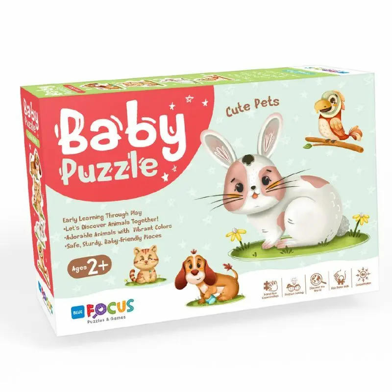 Blue Focus Puzle za bebe Pet animals BF520, 4 komada