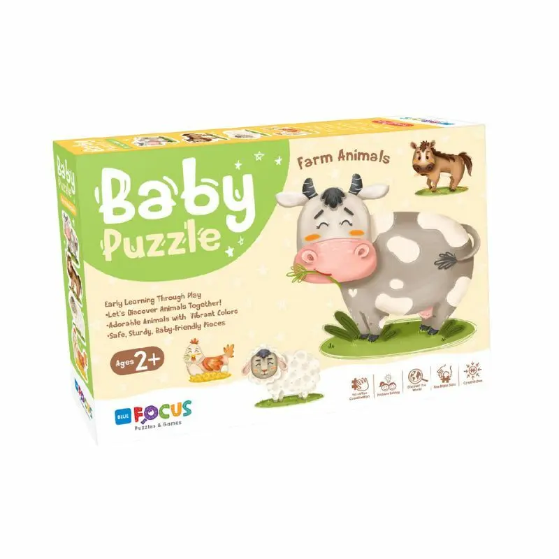 Blue Focus Puzle za bebe Farm animals BF519, 4 komada