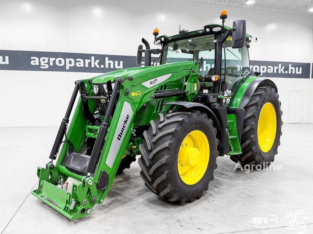 John Deere 6155R tractor, DirectDrive 50 km/h, TLS, HCS, RTK, front loader traktor točkaš