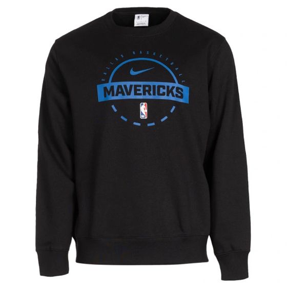 NBA DALLAS MAVERICKS CLUB PRACTICE FLEECE CREW 'BLACK'