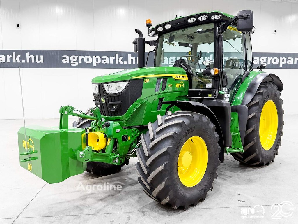 John Deere 6R 130 AutoQuad Plus 24/24 50 km/h, axle suspension and cab susp traktor točkaš