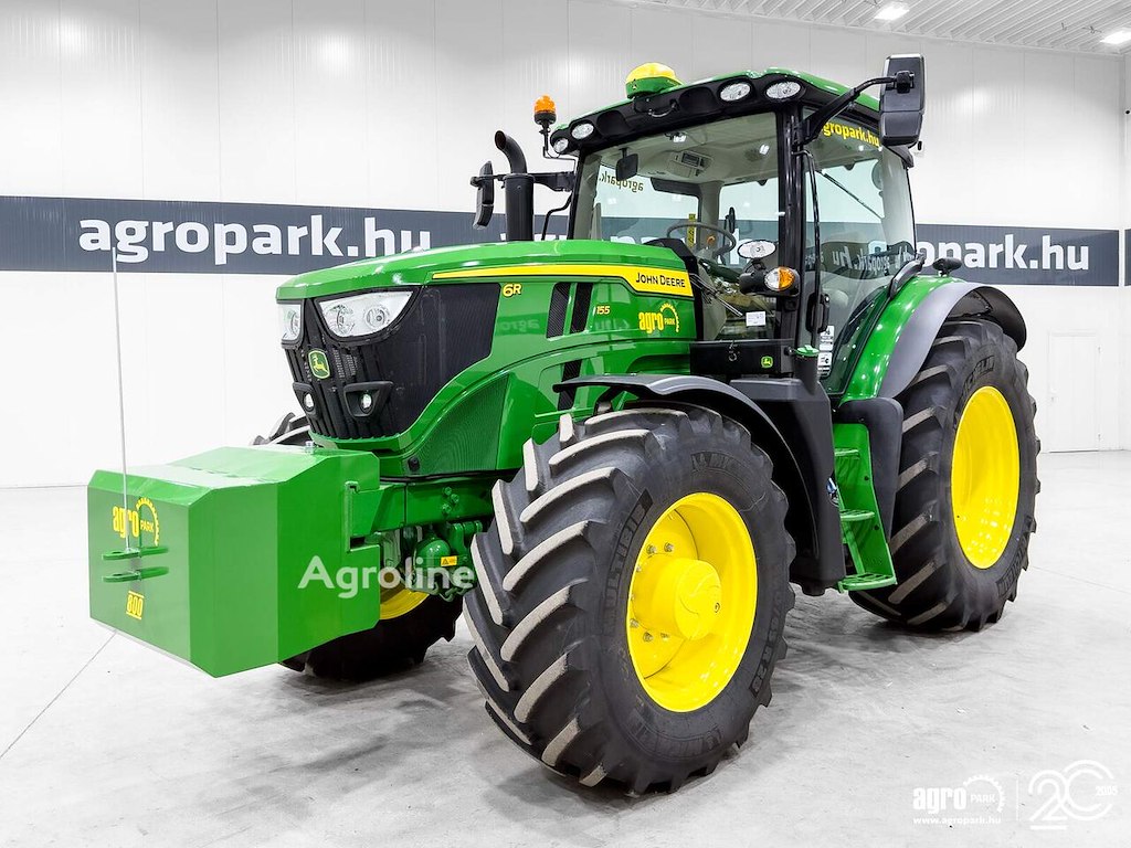 John Deere 6R 155 tractor, AutoQuad Plus 20/20 50 km/h, axle and cab suspen traktor točkaš