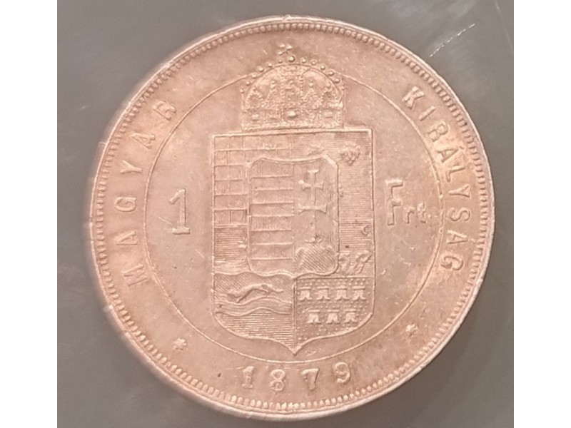 A14 1 forinta Madjarska 1879 srebrnjak 12,3457g srebro