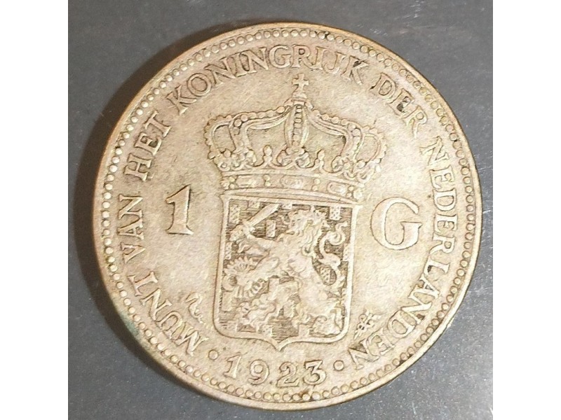 A44 1 gulden Holandija 1923 srebrnjak 10g srebro