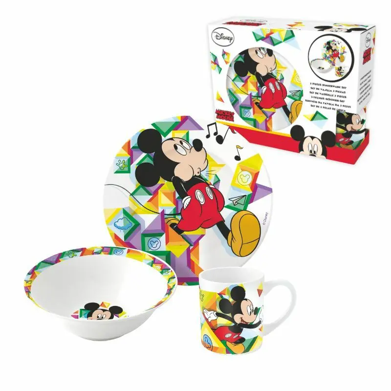 Disney Dečiji set za užinu Mickey Mouse, 3 dela, Šareni