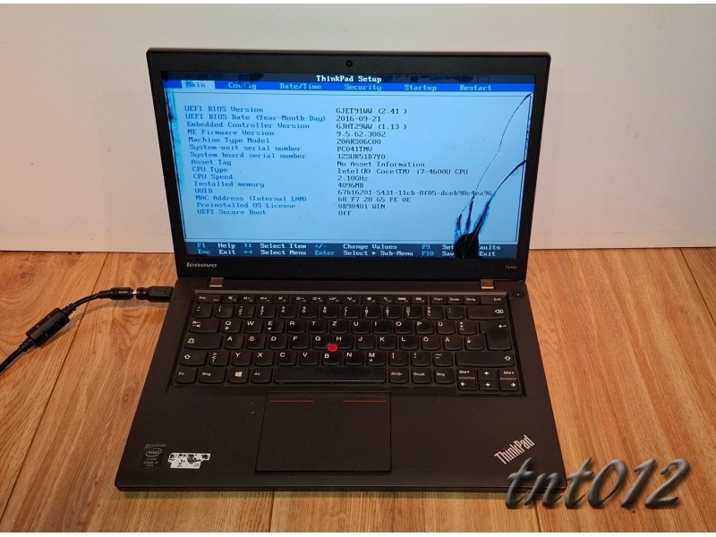 == LENOVO T440s = Intel i7-4600U = 4Gb = 14 LED ==