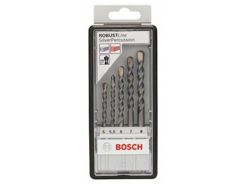 BOSCH 5-DELNI ROBUST LINE SET BURGIJA ZA BETON CYL-3 2607010526, 5 5,5 6 7 8 MM