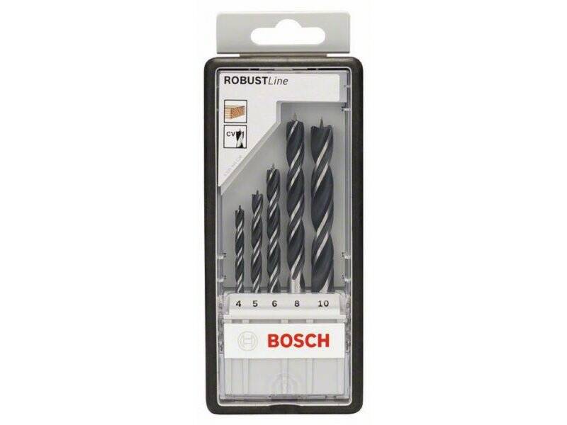 BOSCH 5-DELNI ROBUST LINE SET SPIRALNIH BURGIJA ZA DRVO 2607010527, 4 5 6 8 10 MM