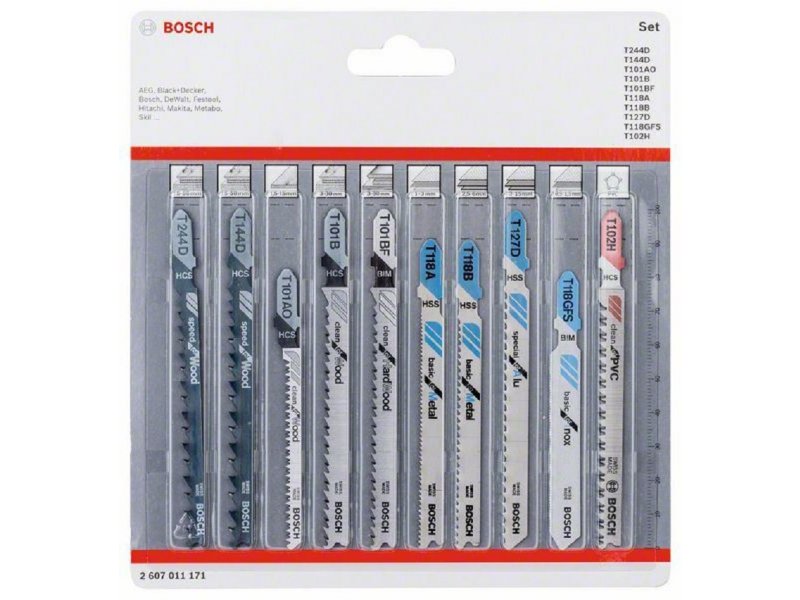BOSCH LIST UBODNE TESTERE SET 10 KOMADA ALL IN ONE 2607011171