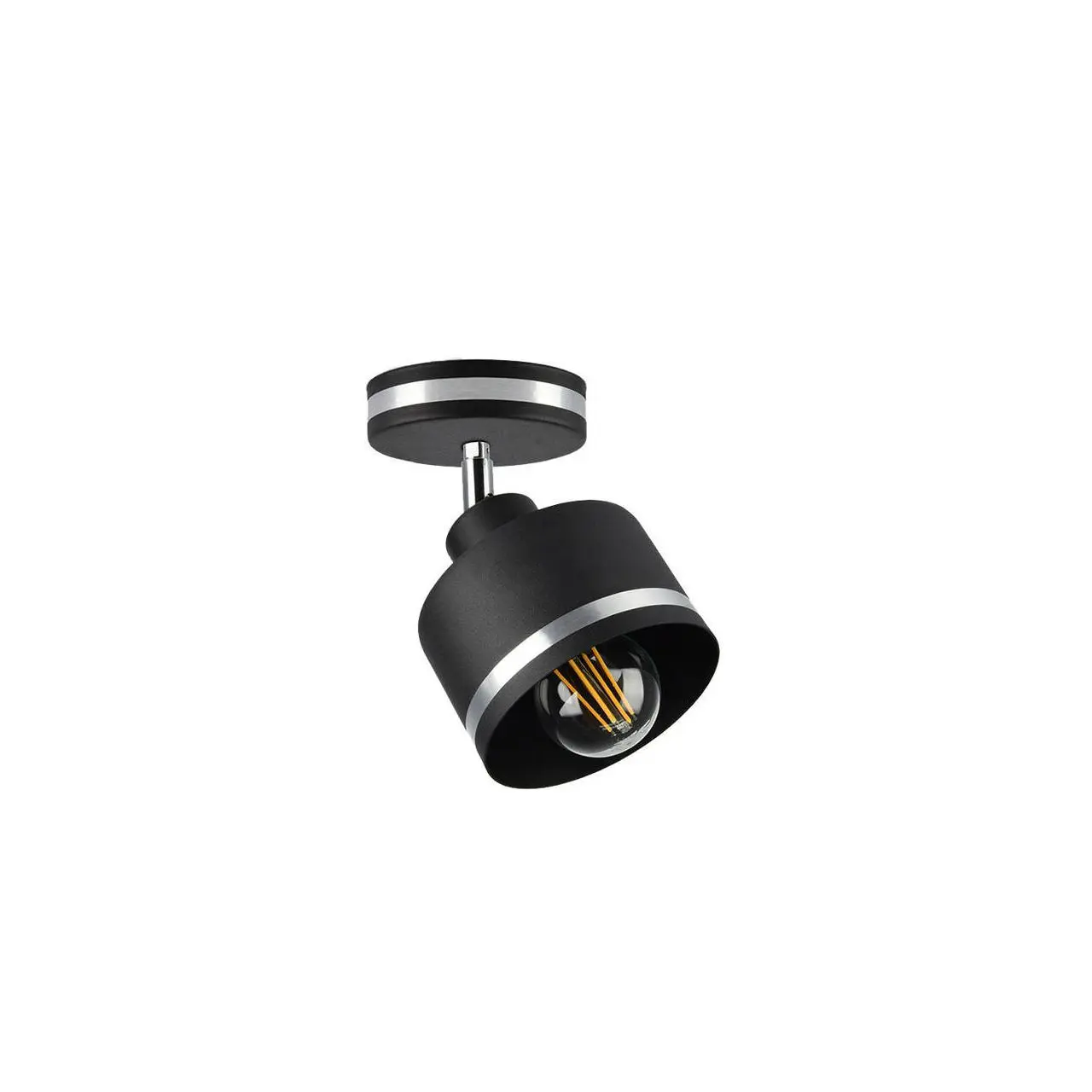 AURA-LIGHT Luster spot lampa 1xE27, 6026/1, Crno - hrom