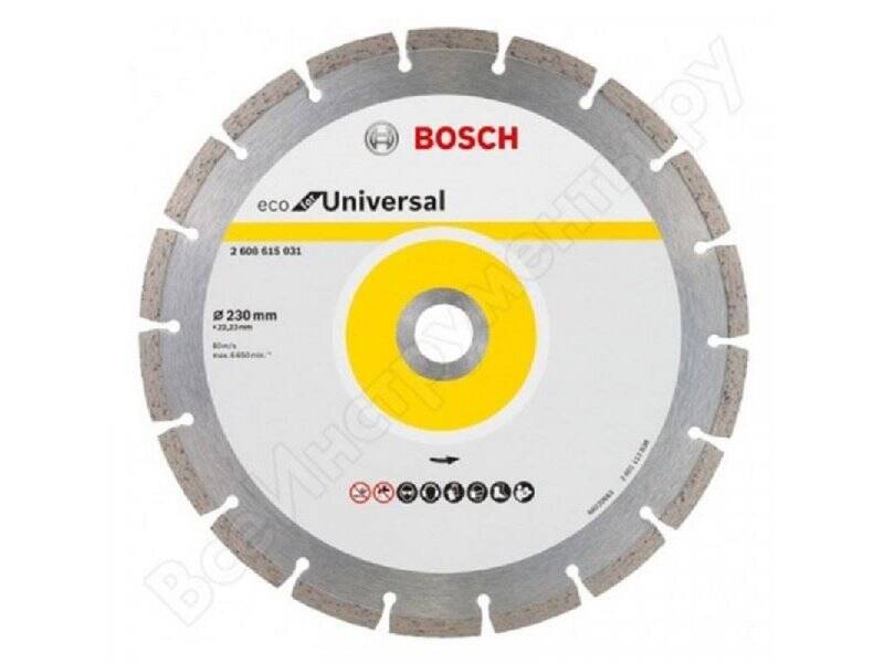BOSCH DIJAMANTSKA REZNA PLOČA ECO FOR UNIVERSAL 2608615031, 230×22.23×2.6×7